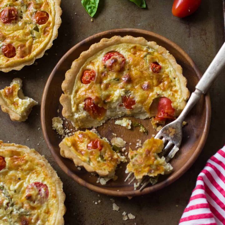 Quick & Easy Tomato Basil Tart Recipe | Little Spice Jar