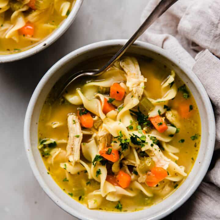 Flu-Fighting Chicken Noodle Soup Recipe | Little Spice Jar