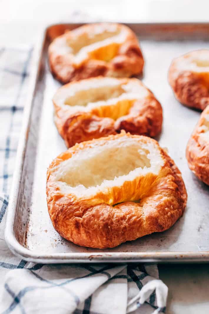 Baked Breakfast Croissant Boats Recipe - Little Spice Jar