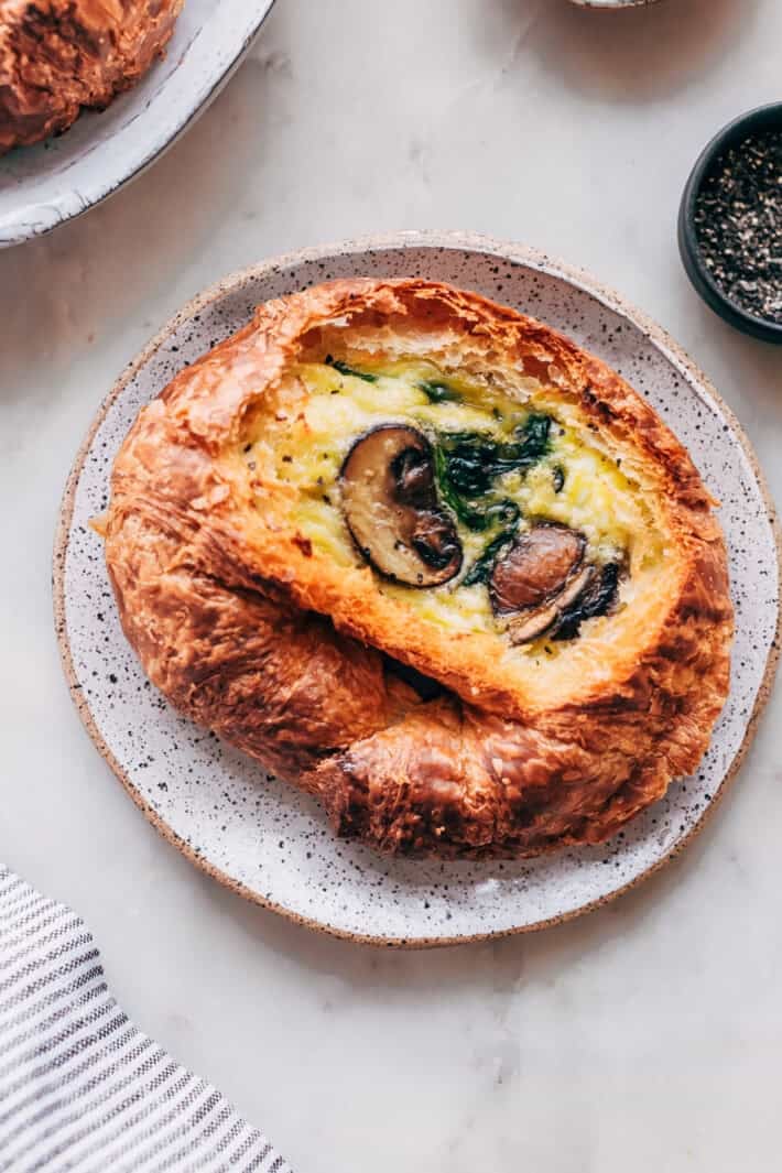 Baked Breakfast Croissant Boats Recipe - Little Spice Jar