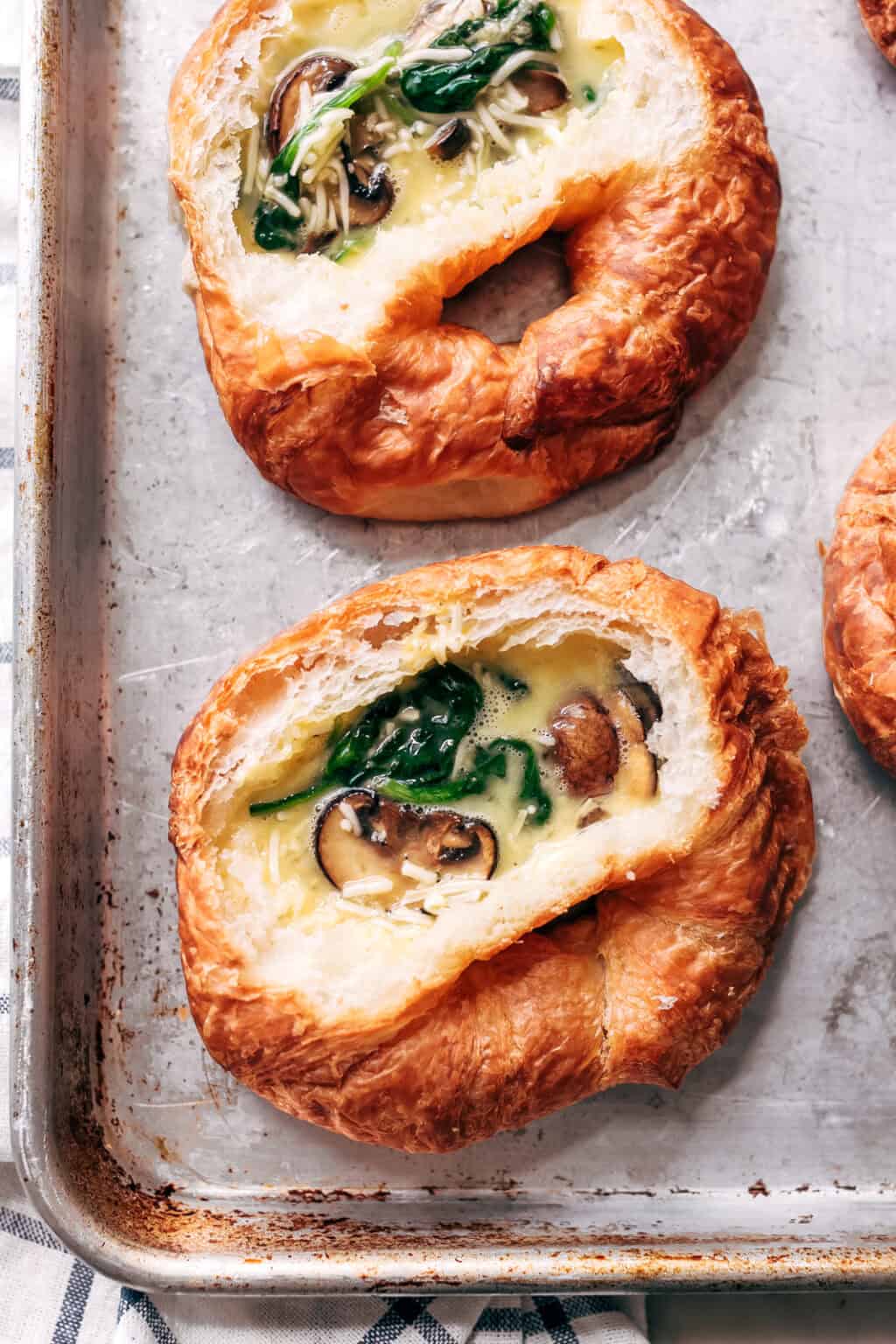 Baked Breakfast Croissant Boats Recipe - Little Spice Jar