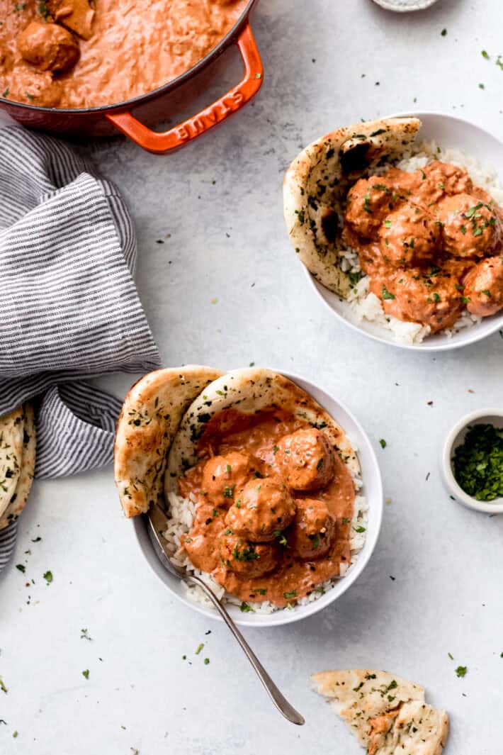 Creamy Chipotle Butter Chicken Meatballs Recipe - Little Spice Jar