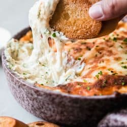 Cheesy Baked Garlic Bread Dip Recipe | Little Spice Jar