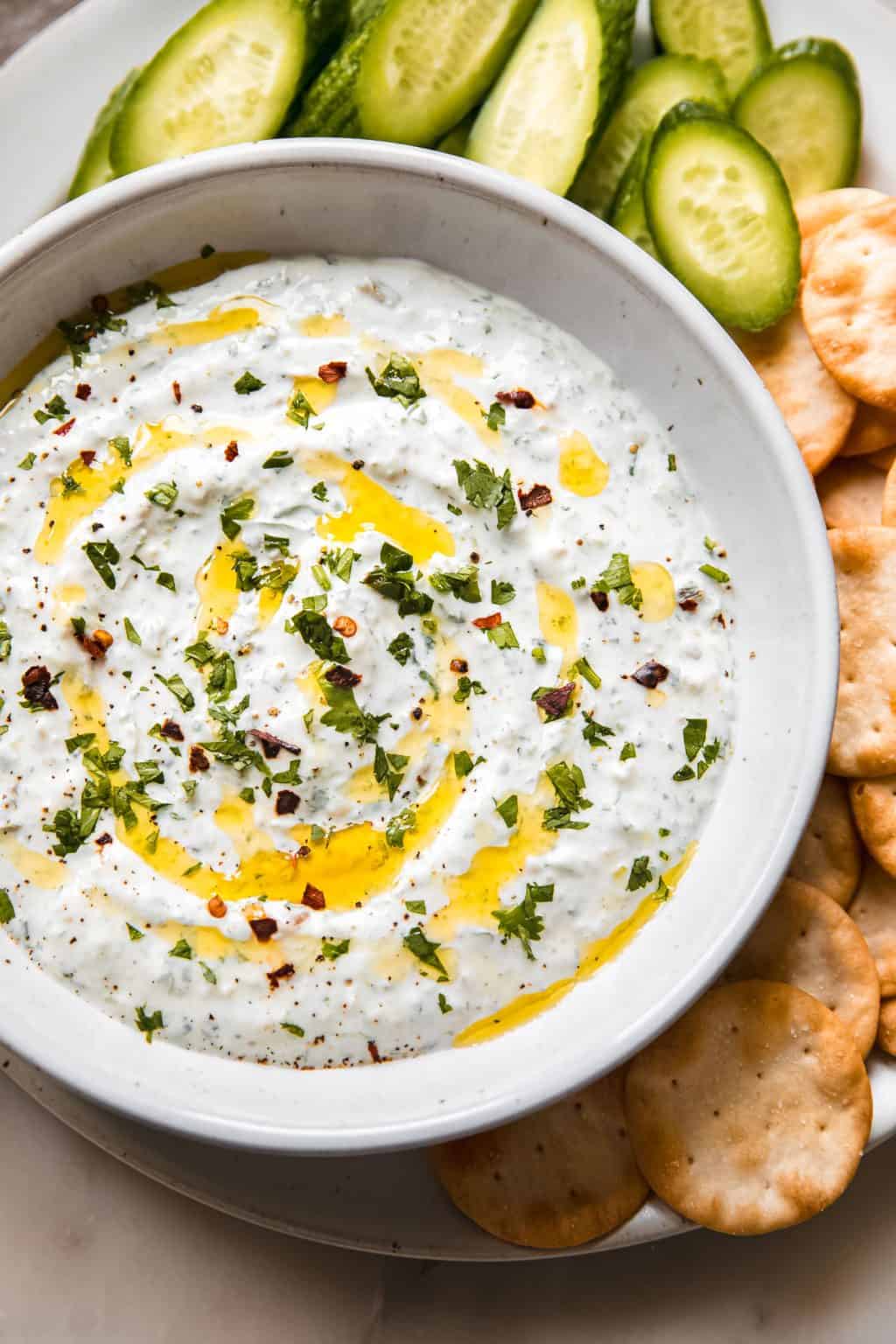 Labneh Dip Recipe with Roasted Jalapeño | Little Spice Jar