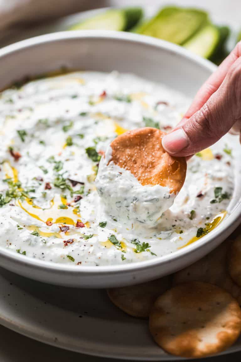 Labneh Dip Recipe with Roasted Jalapeño | Little Spice Jar