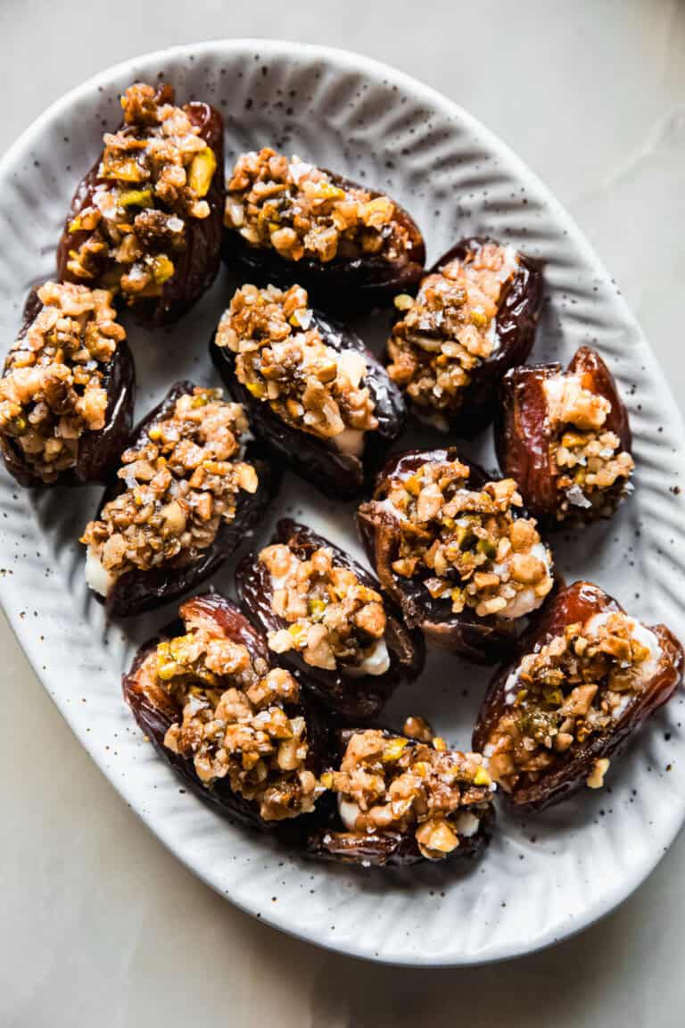 Mascarpone Stuffed Dates Recipe (Baklava Dates) | Little Spice Jar